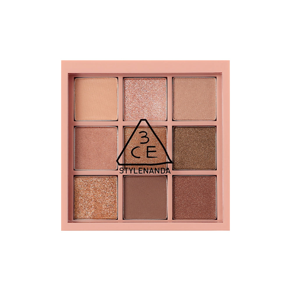 3CE Multi Eye Color Palette #Overtake – 9-Pan Rosy Brown Eyeshadow Set ...